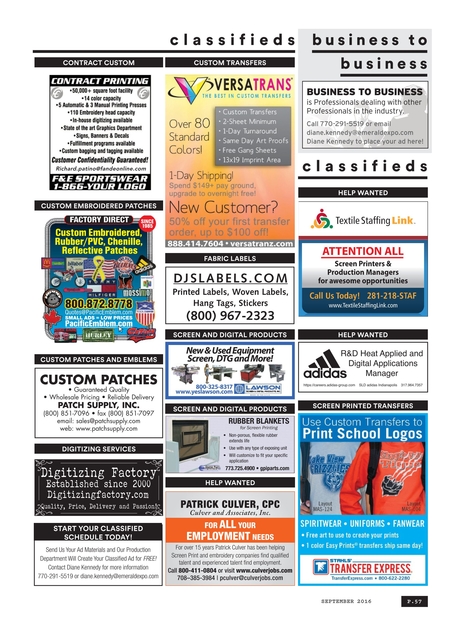 Impressions - September 2016 - Classifieds