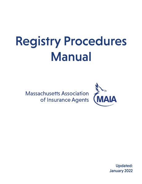 Registry Procedures Manual