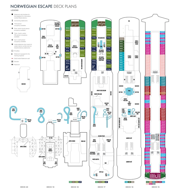 Ncl Escape Deck Plans