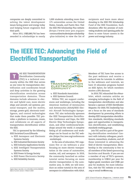 IEEE Electrification Magazine - March 2020