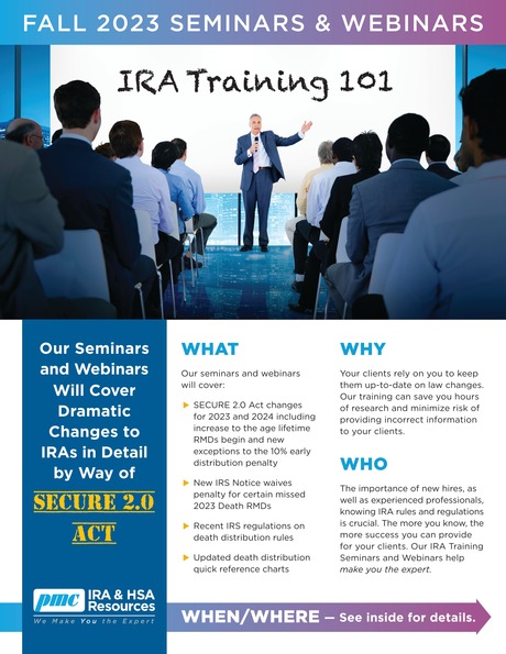 Fall 2023 IRA Training