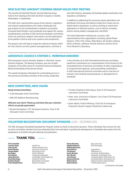 Aerospace Standards Newsletter - December 2015 v2