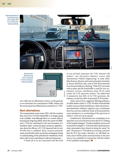 Autonomous Vehicle Engineering - January 2021