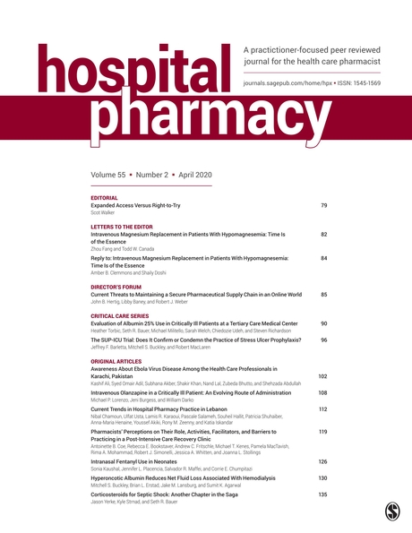 Hospital Pharmacy - April 2020