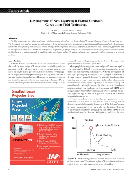 SAMPE Journal - July/August 2012 - Development of New Lightweight ...