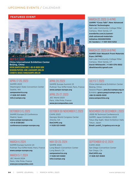SAMPE Journal - March/April 2023 - 84