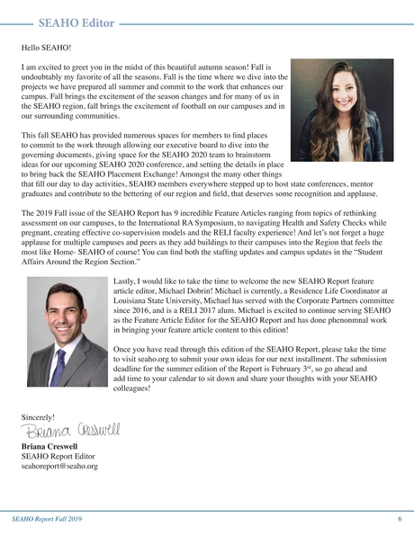 SEAHO Report - Fall 2019 - 6