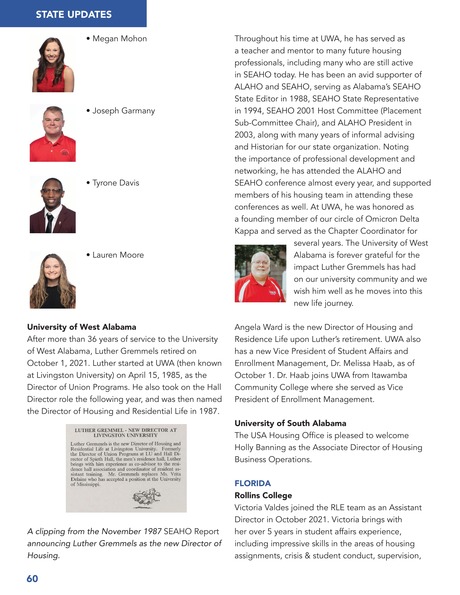 SEAHO Report - Winter 2022 - 60