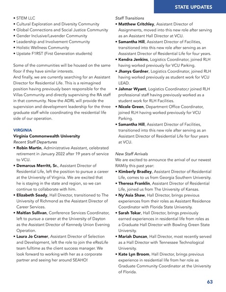 SEAHO Report - Winter 2022 - 63