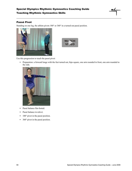 Gymnastics, Rhythmic - Passé Pivot