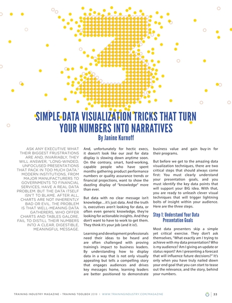 Training Industry Magazine - July/August 2018 - 3 Simple Data ...