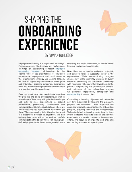 Training Industry Magazine - Spring 2023 - Shaping the Onboarding ...