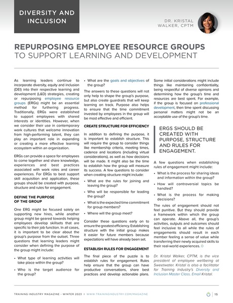 Training Industry Magazine - Winter 2023 - Repurposing Employee ...