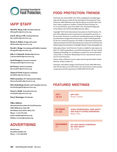 Food Protection Trends - May/June 2021 - 260