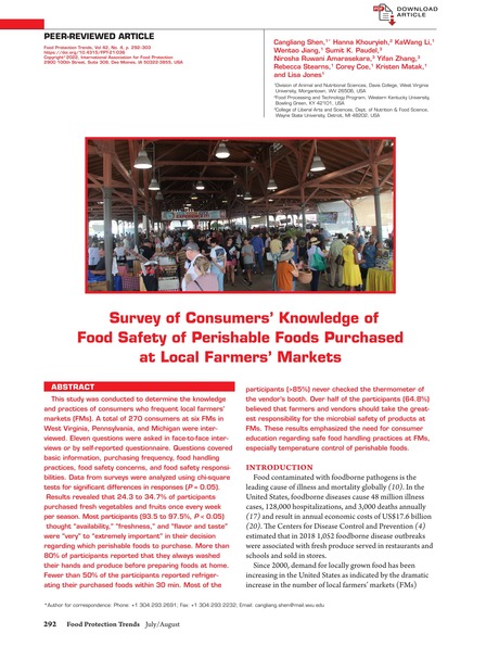 Food Protection Trends - July/August 2022 - Survey of Consumers ...