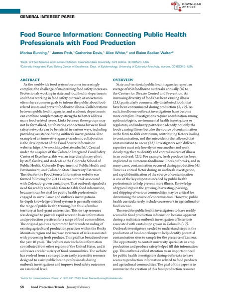 Food Protection Trends - January/February 2024 - General Interest Paper ...