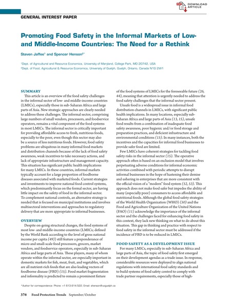 Food Protection Trends - September/October 2024 - General Interest ...