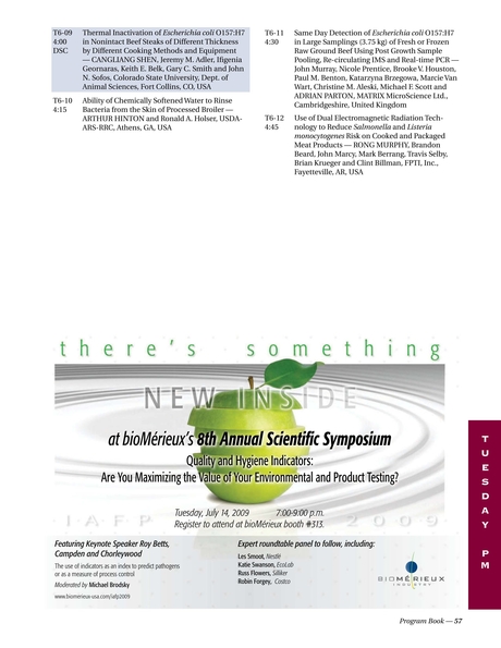 IAFP 2009 Program Book and Abstract Book - PB57