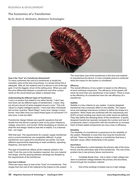 Magnetics Business & Technology - July/August 2019