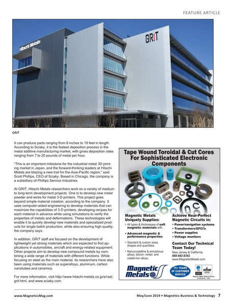 Magnetics Business & Technology - May/June 2019 - 7