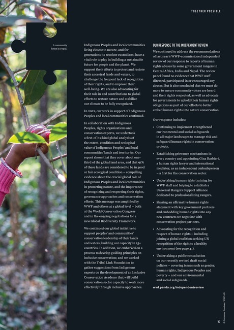 WWF Annual Review 2021 - 53