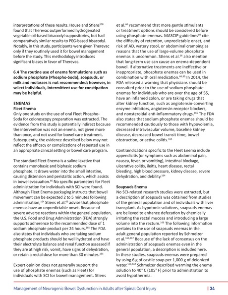 Management of Neurogenic Bowel Dysfunction in Adults after Spinal Cord ...