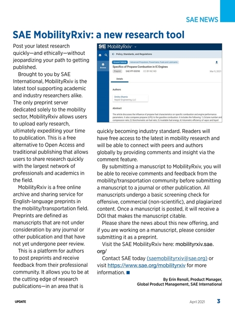 SAE Update - April 2021 - 3