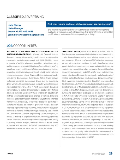 SAE Update - December 2021 - 29