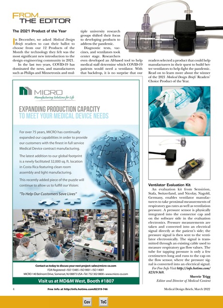Medical Design Briefs - March 2022 - 4