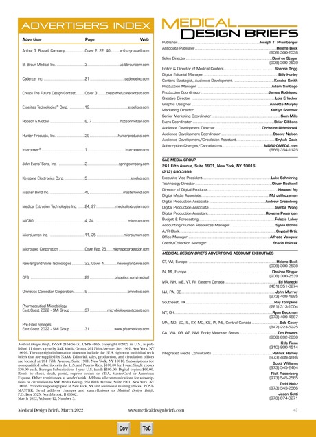 Medical Design Briefs - March 2022 - 41