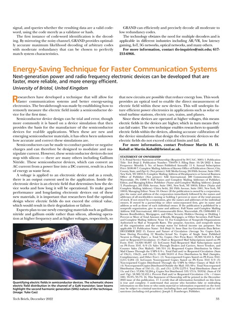 Tech Briefs Magazine - December 2022 - 33