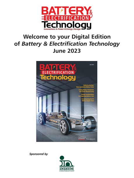 Battery & Electrification Technology - June 2023