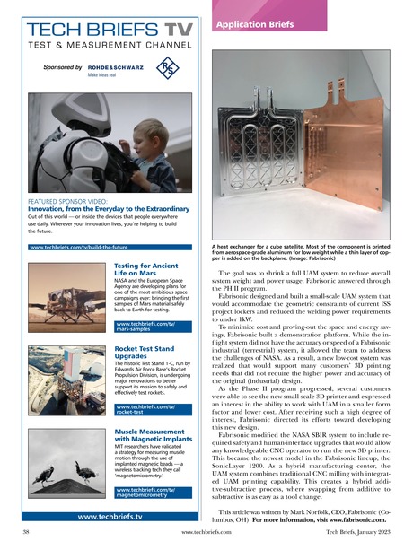 Tech Briefs Magazine - January 2023 - 38