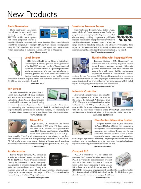 Tech Briefs Magazine - October 2023 - Sensor-20