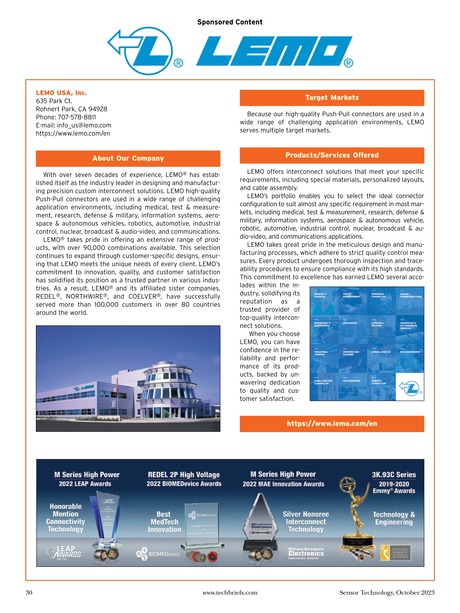 Tech Briefs Magazine - October 2023 - Sensor-30