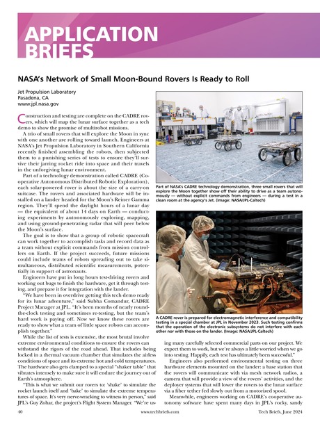 Tech Briefs Magazine - June 2024 - 40