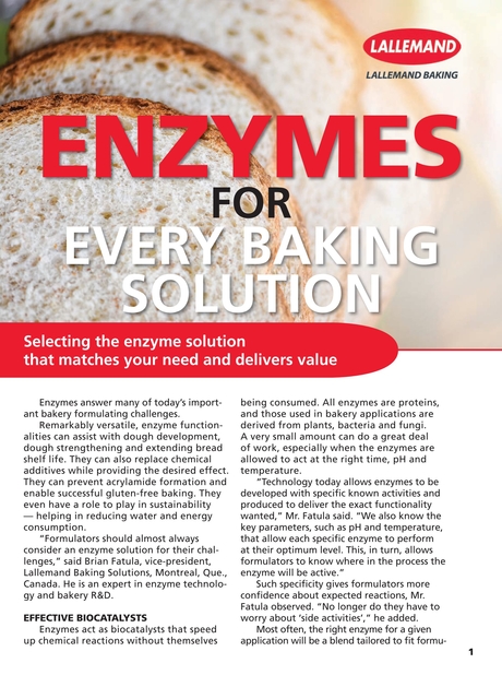 Enzymes for Every Baking Solution -- Lallemand