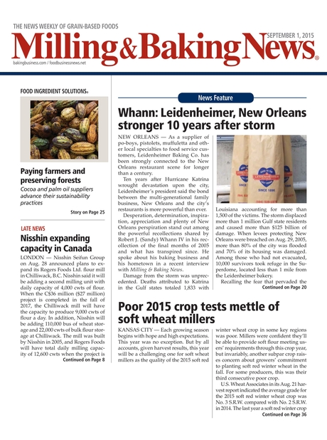 Milling & Baking News - September 1, 2015