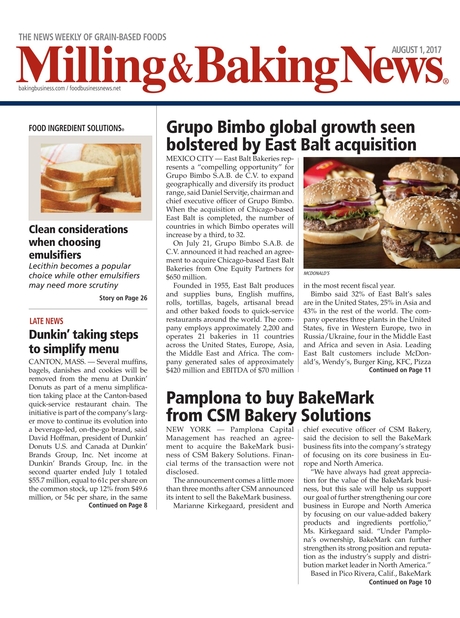 Milling & Baking News - August 1, 2017