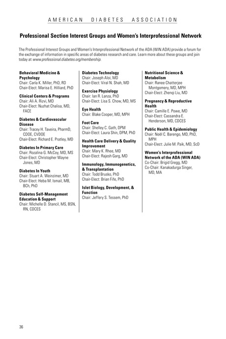 ADA 83rd Scientific Sessions Final Program - 36