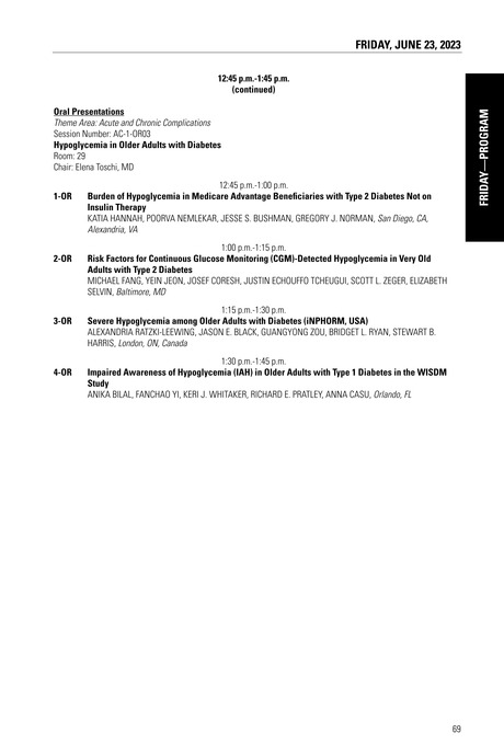ADA 83rd Scientific Sessions Final Program - 69