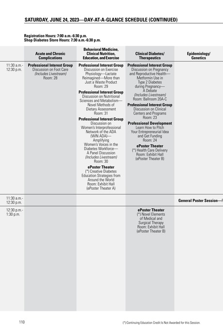 ADA 83rd Scientific Sessions Final Program - 110
