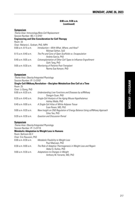 ADA 83rd Scientific Sessions Final Program - 217