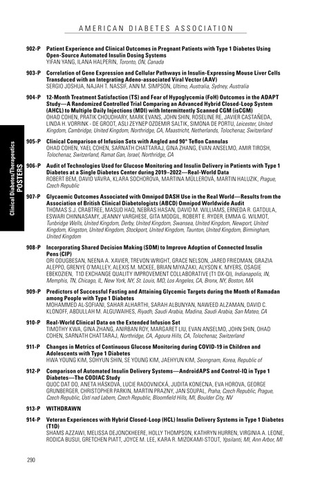 ADA 83rd Scientific Sessions Final Program - 290