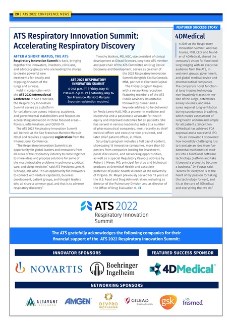 ATS 2022 Conference News Preview - 20