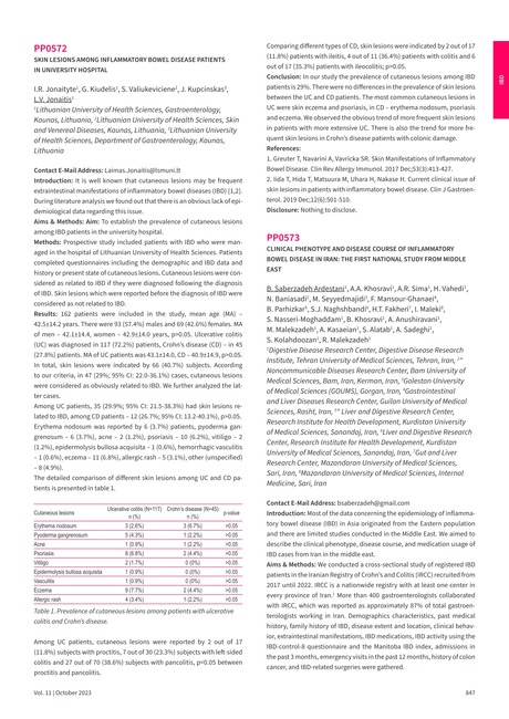 UEG Journal Abstracts 2023 - 847
