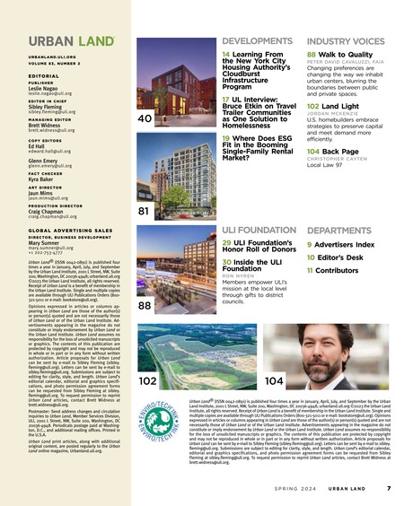 2024 Spring Issue of Urban Land - 7