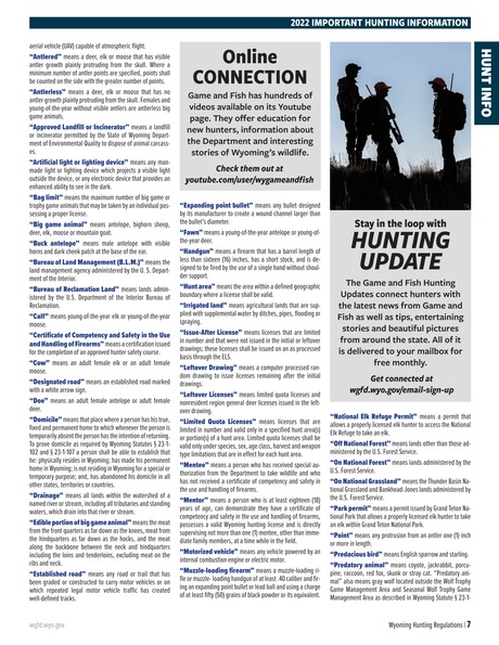 2022 antelope, deer and elk hunting regulations - 7